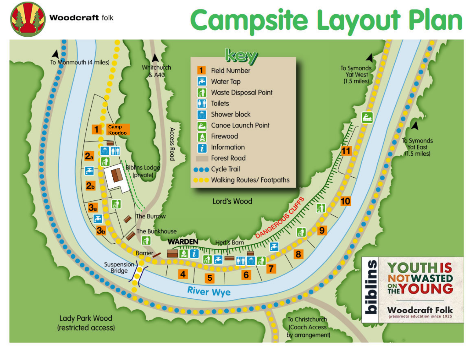 Site Facilities - Biblins Youth Campsite